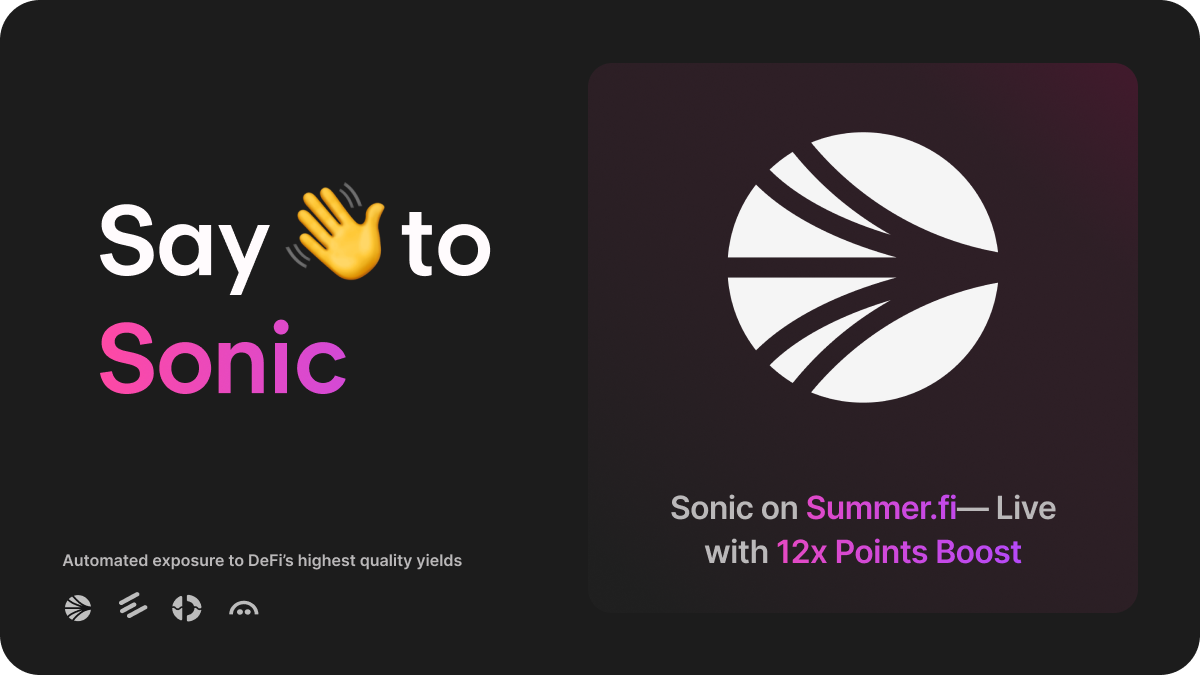 Sonic, now on Summer.fi with 12x Points Boost