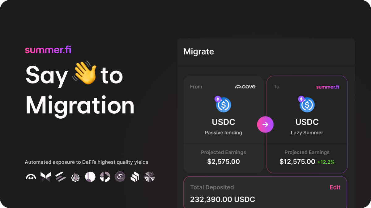Migrate to Lazy Summer from Your Favourite Lending Protocol — Get AI-Optimized Returns