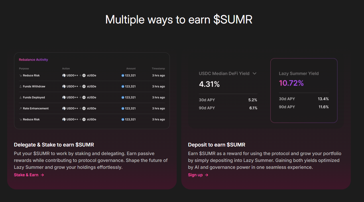 Say Hello to $SUMR: The token that powers DeFi’s best AI-powered yield optimizer